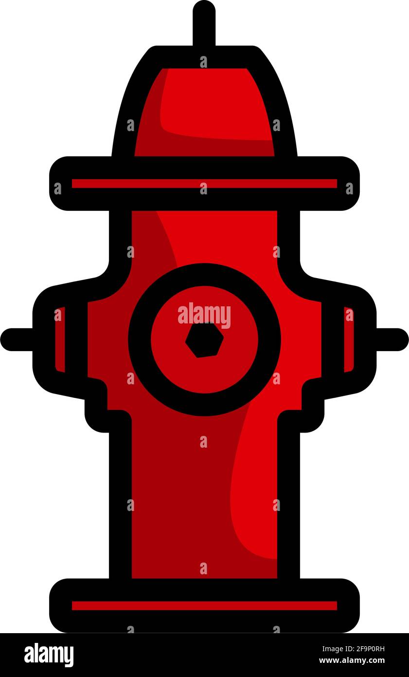 Fire Hydrant Icon Fire Hydrant For Fire Emergency. Red Fire Hydrant