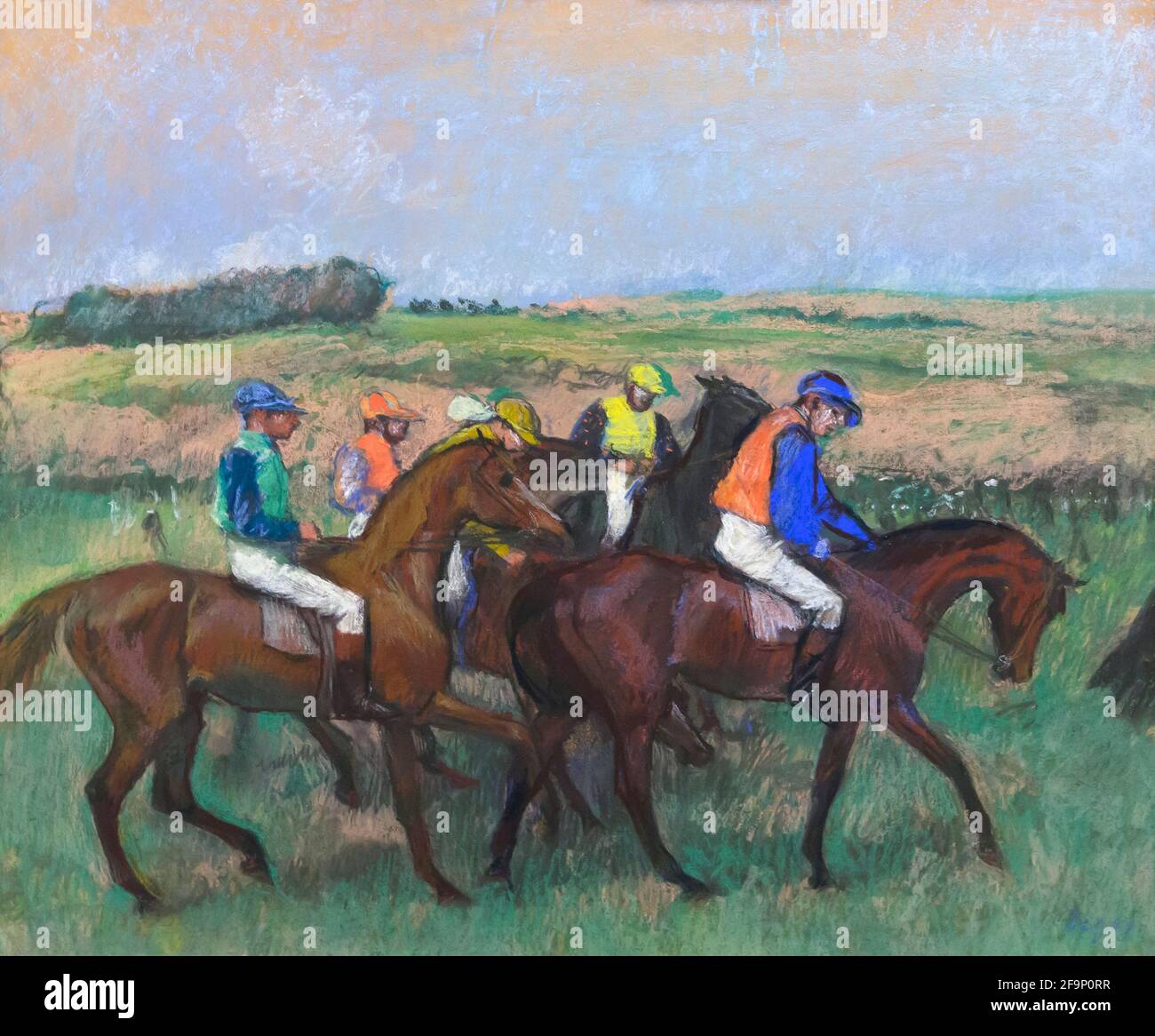 At the Races, Edgar Degas, 1885-1887 Stock Photo - Alamy