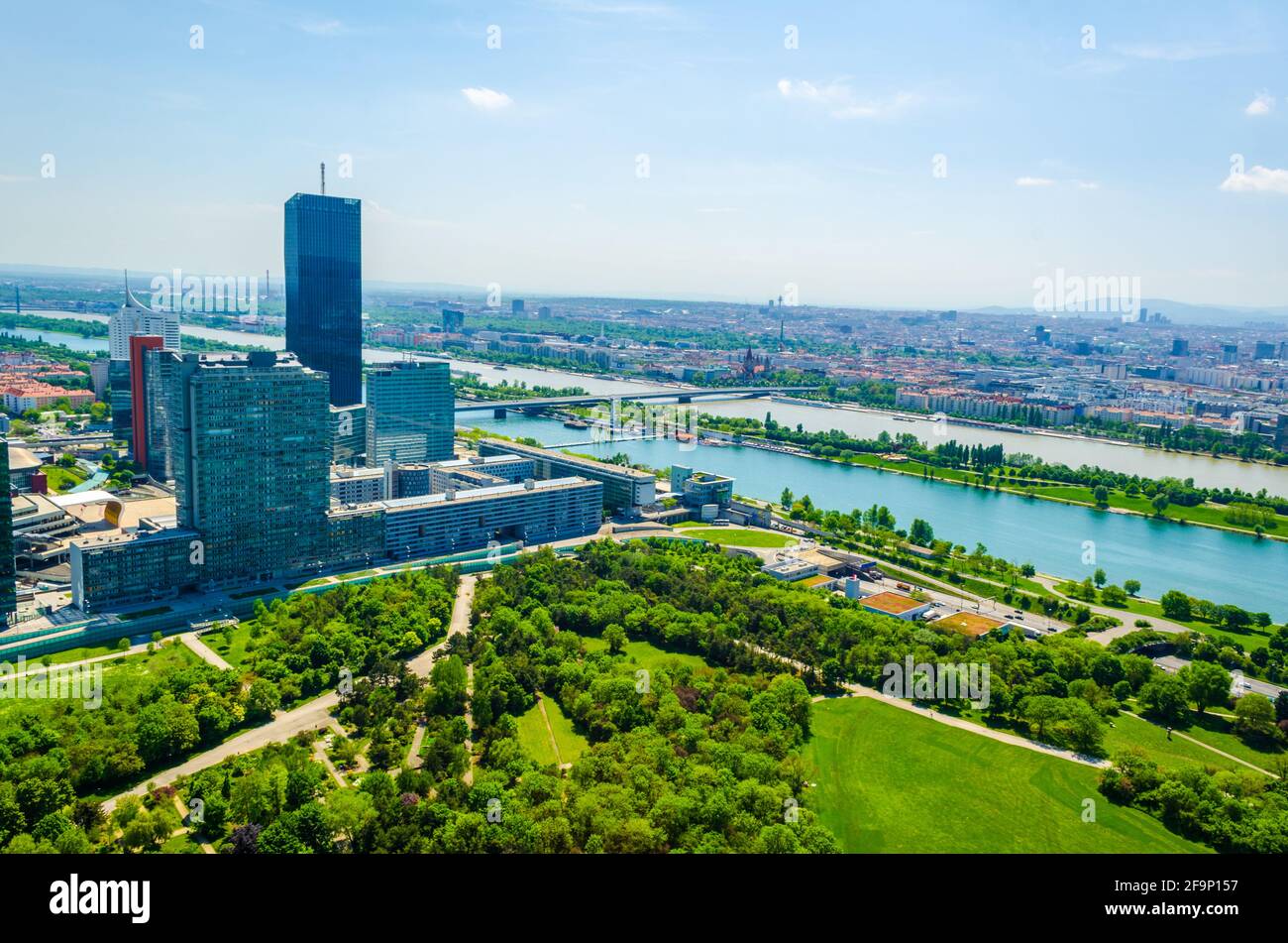 Aerial View Of Vienna International center Skyline Stock Photo - Alamy