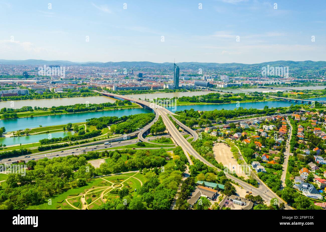 Aerial View Of Vienna City Skyline Stock Photo - Alamy