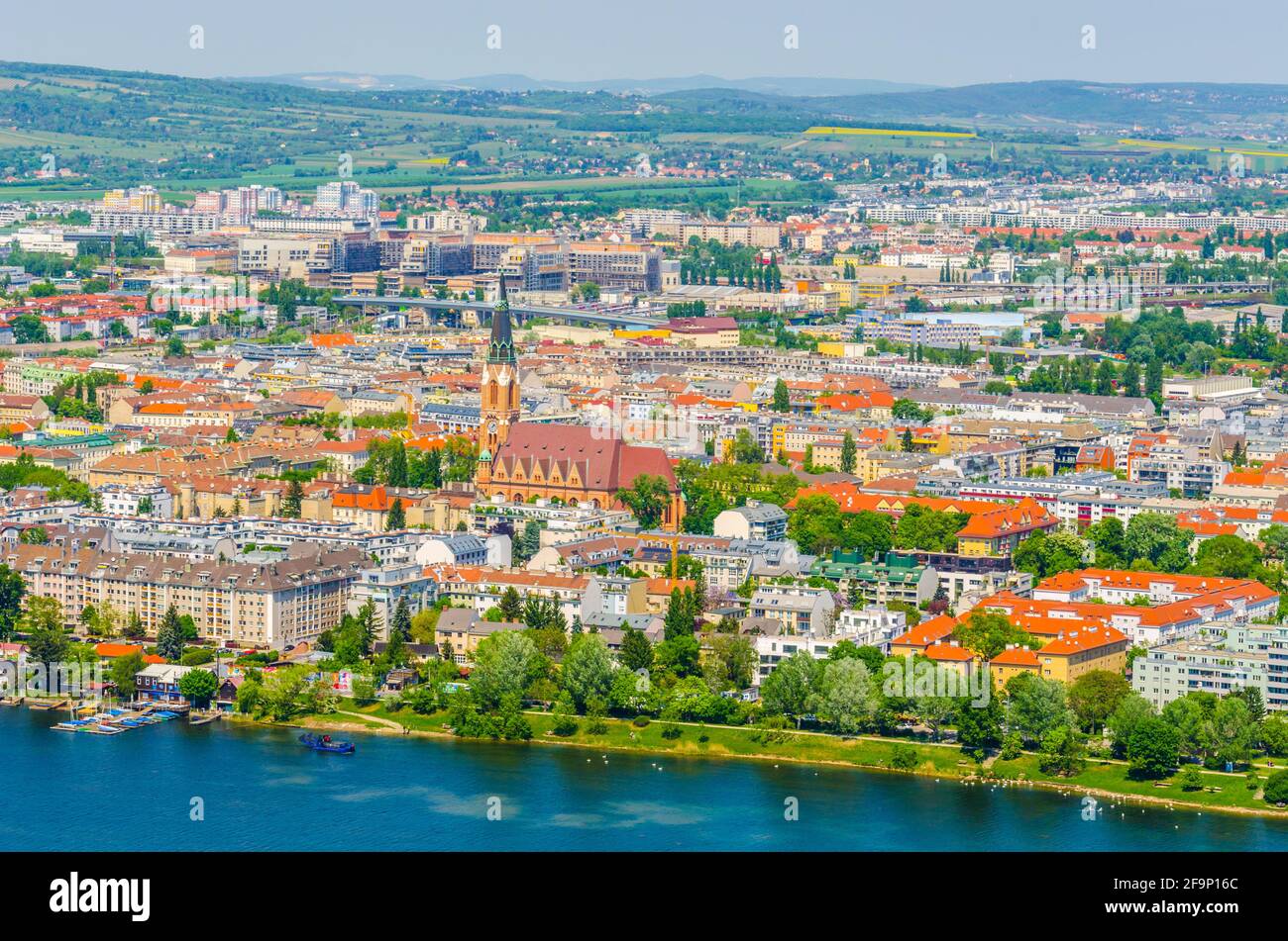 Aerial View Of Vienna City Skyline Stock Photo - Alamy