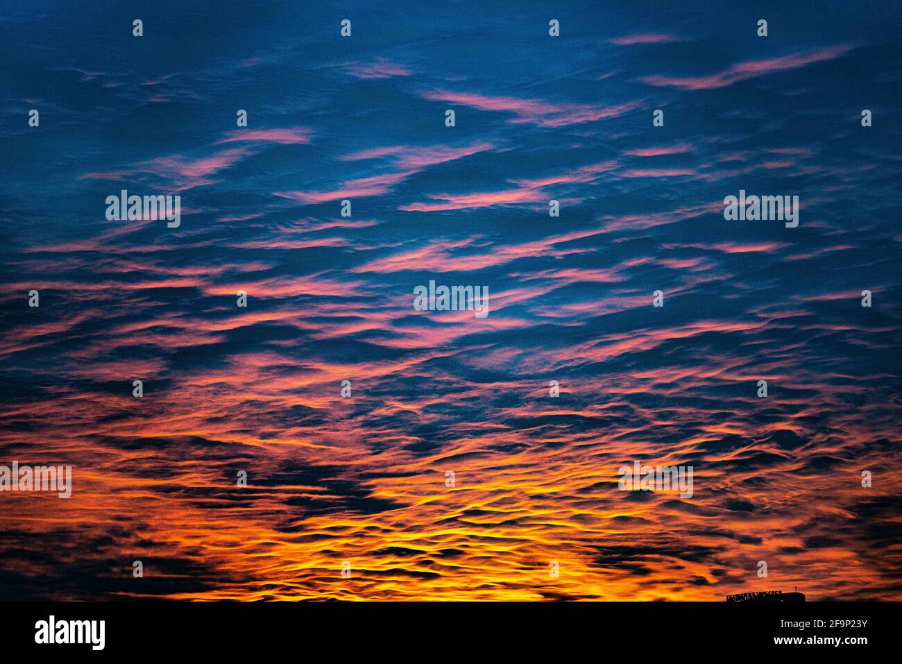 Beautiful orange sunset photo from camera Stock Photo - Alamy