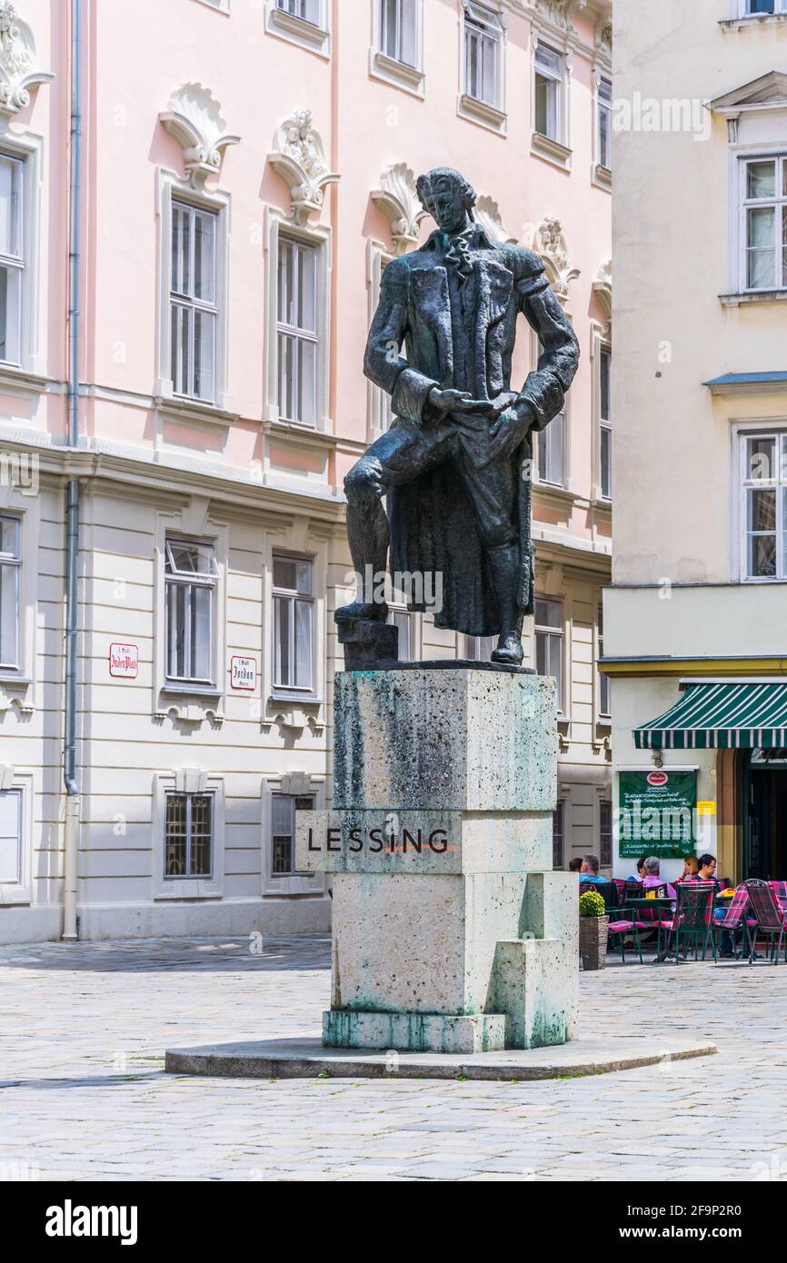 Monument to Gotthold Ephraim Lessing in the Austrian capital Vienna ...