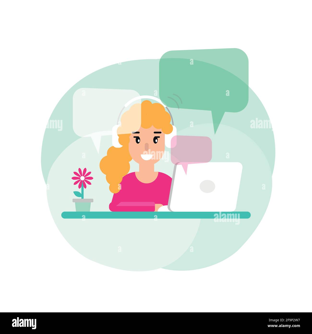 Chatting active Stock Vector Images - Alamy