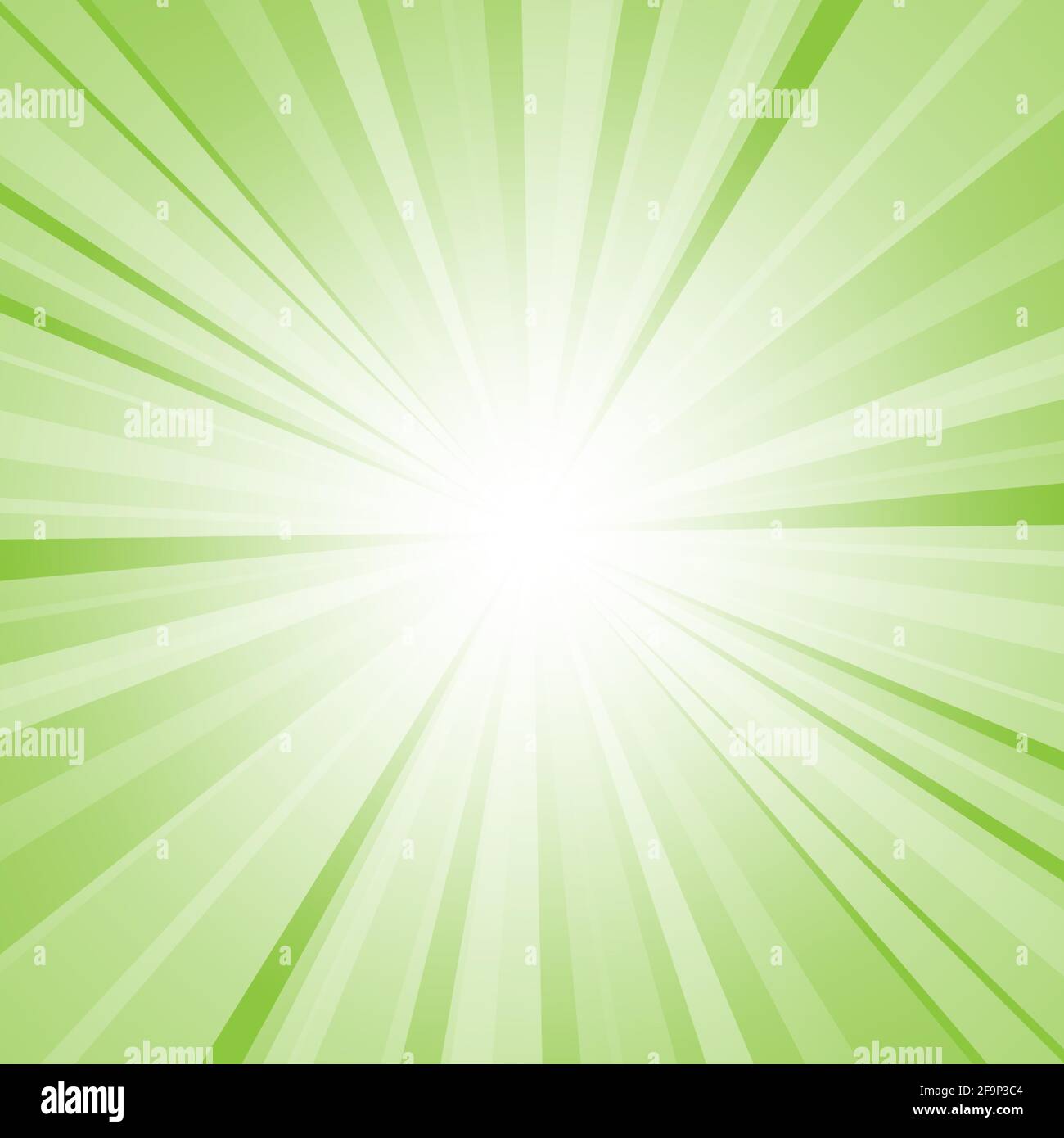 Abstract green background with sun ray. Summer vector illustration for ...