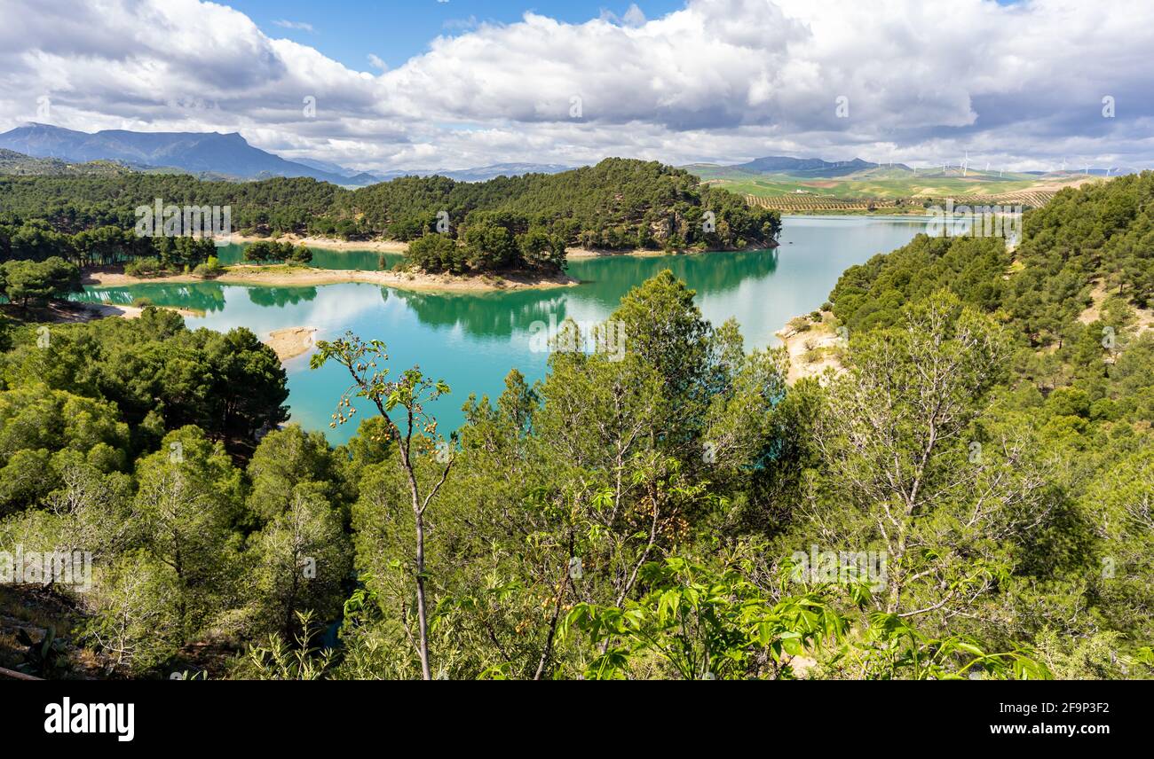 Landscape of El Chorro dump next Gorge of the Gaitanes Chorro, Malaga ...