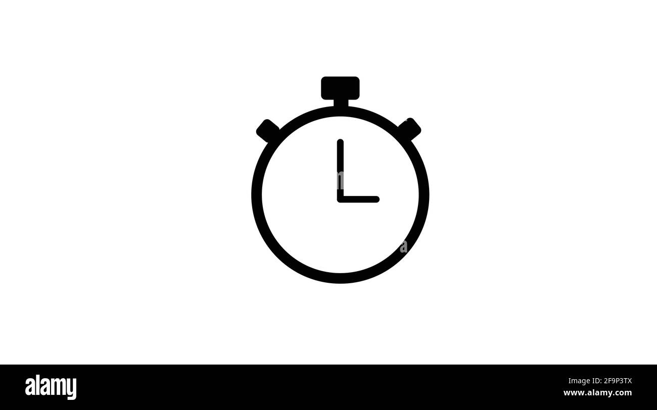 Vector Isolated Illustration of a Clock. Rounded Time Icon, Chronometer ...