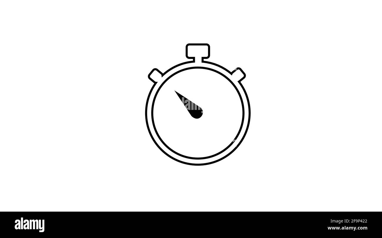 Vector Isolated Illustration of a Clock. Rounded Time Icon, Chronometer ...