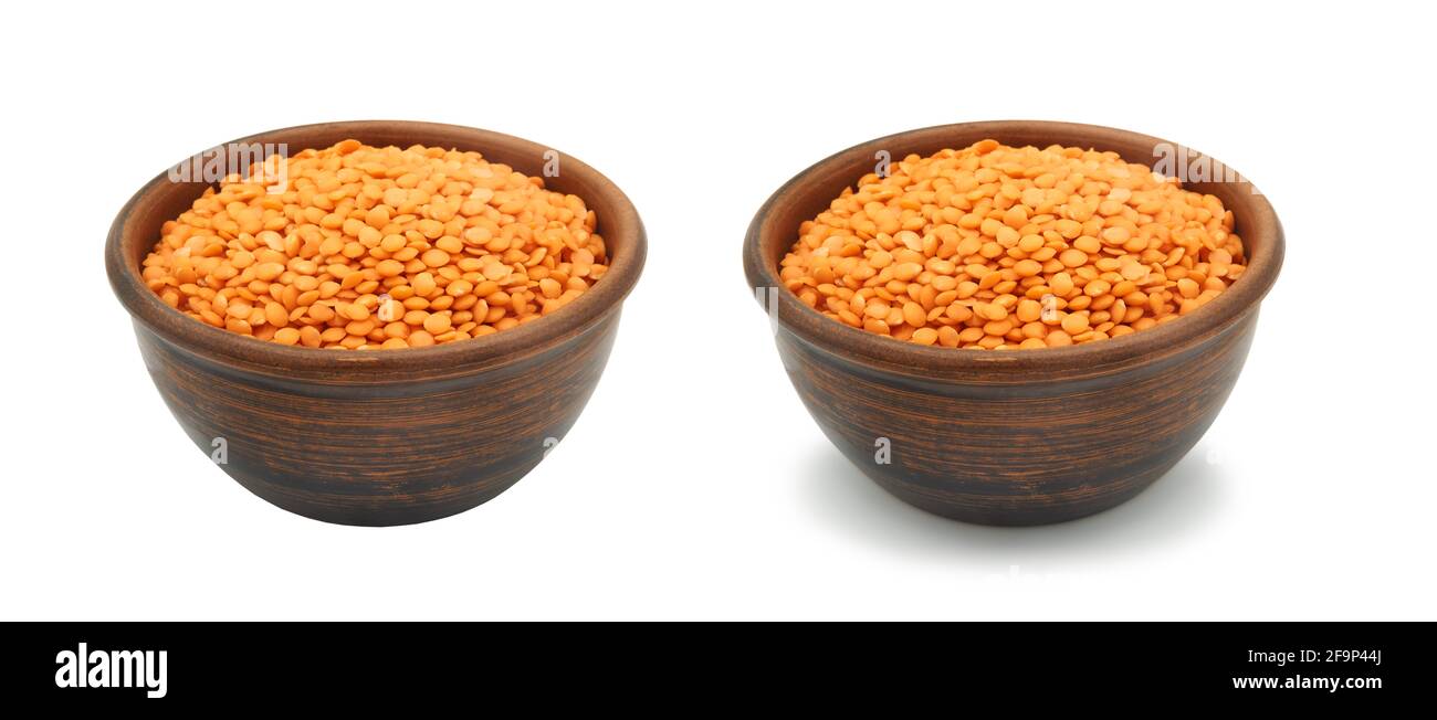Red lentils in ceramic bowl hi-res stock photography and images - Alamy