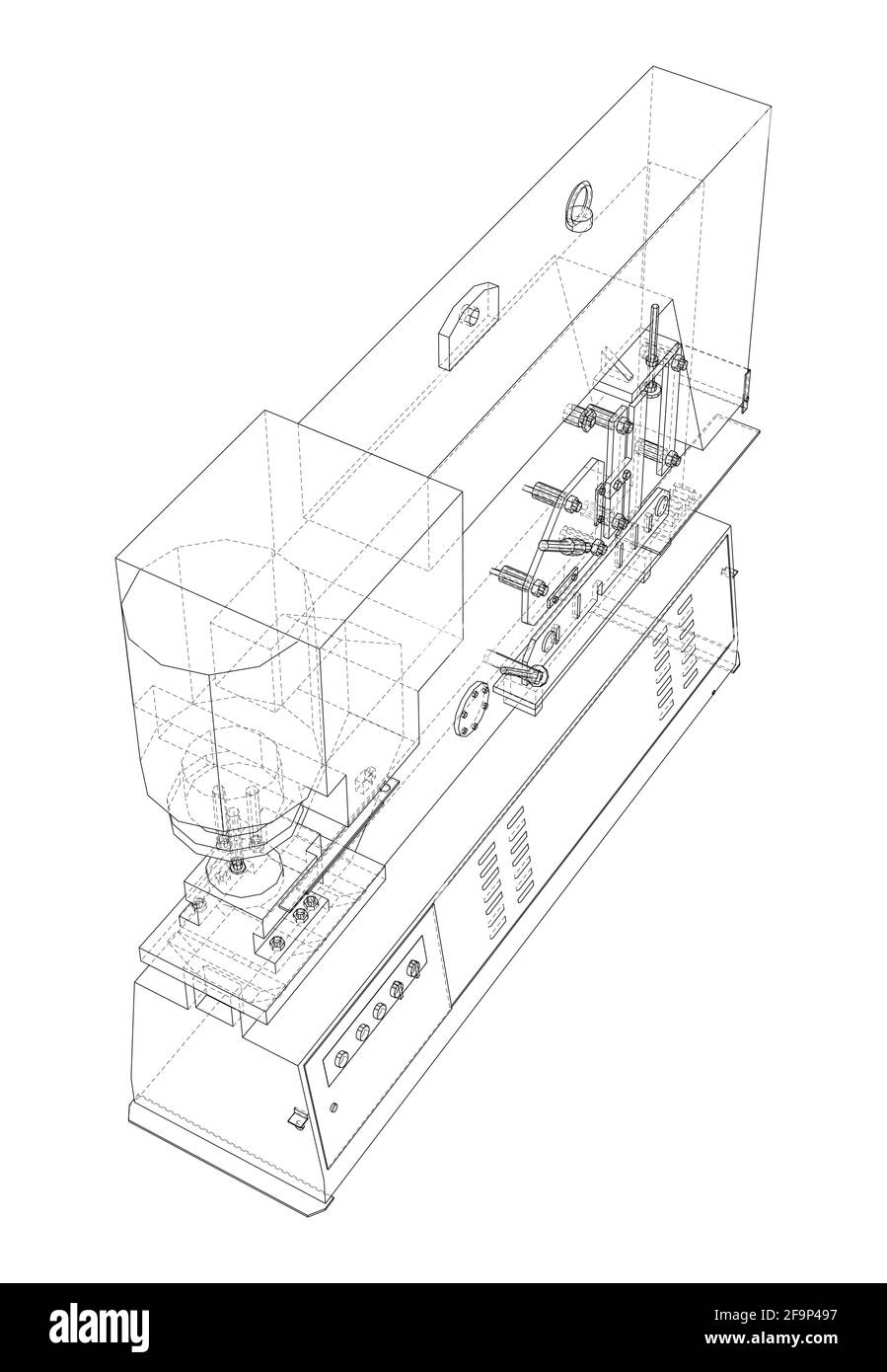 Metalworking CNC machine. Vector Stock Vector Image & Art - Alamy