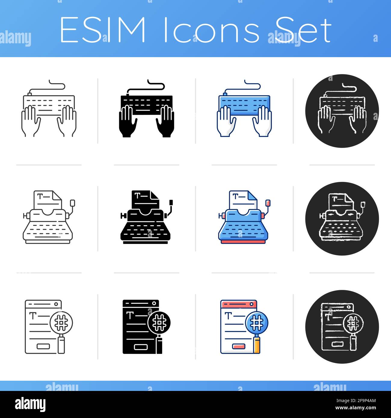 Writing SEO text icons set Stock Vector Image & Art - Alamy