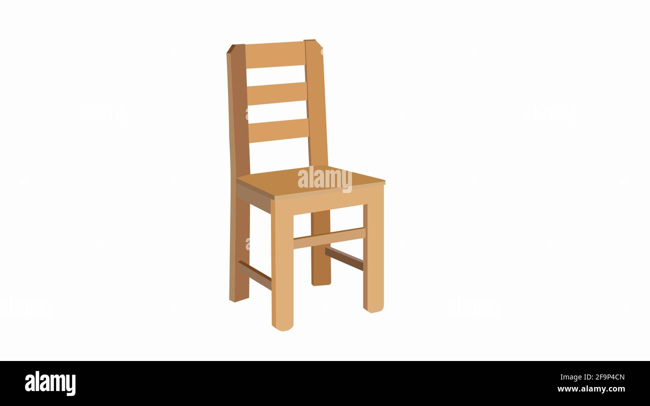 Chair Illustration. Vector isolated illustration of a classic wooden ...