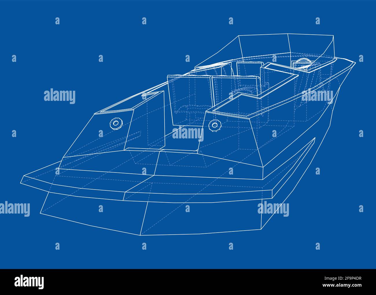 Modern boat with seats. Vector Stock Vector Image & Art - Alamy