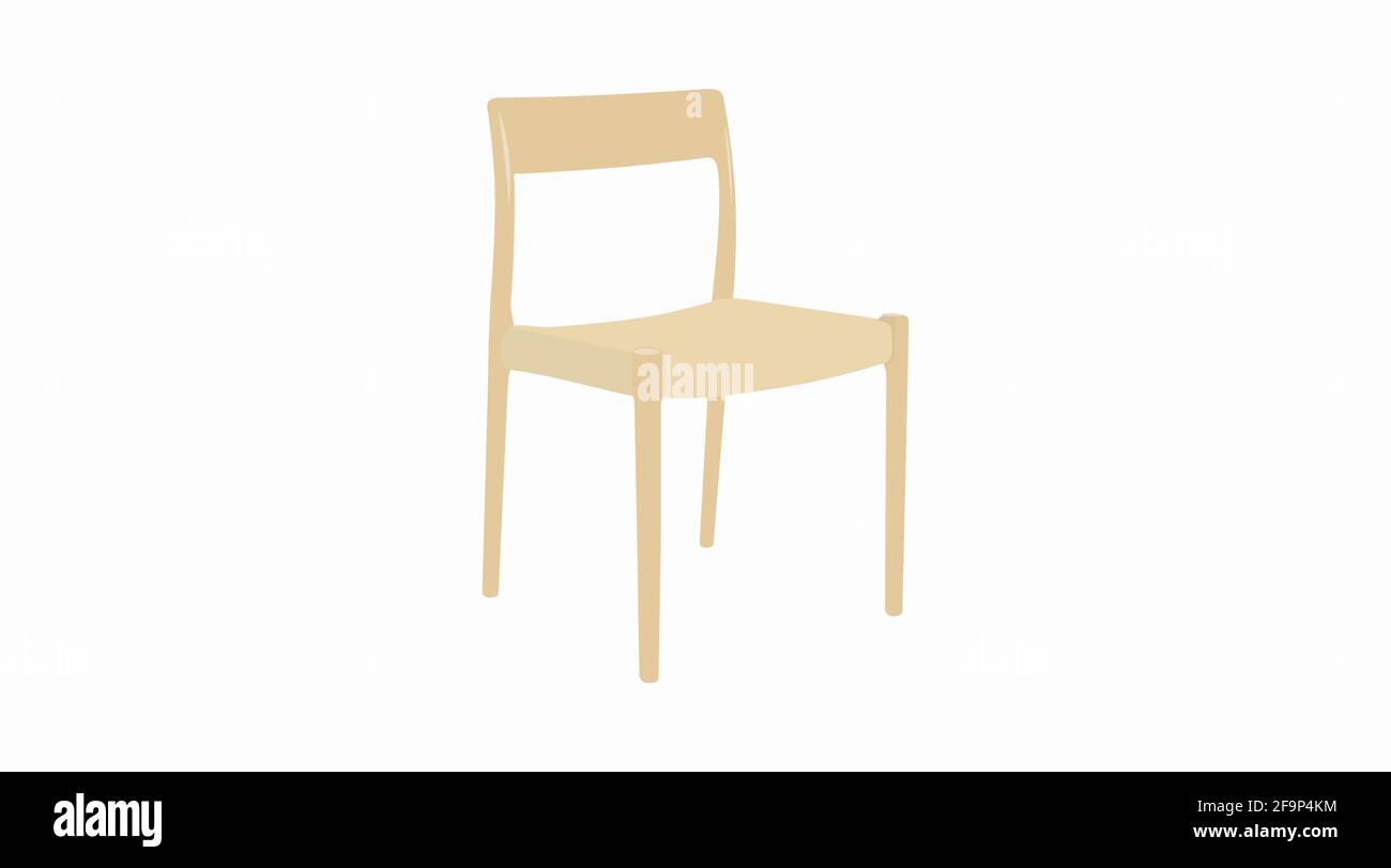 Chair Illustration. Vector isolated illustration of a classic wooden ...
