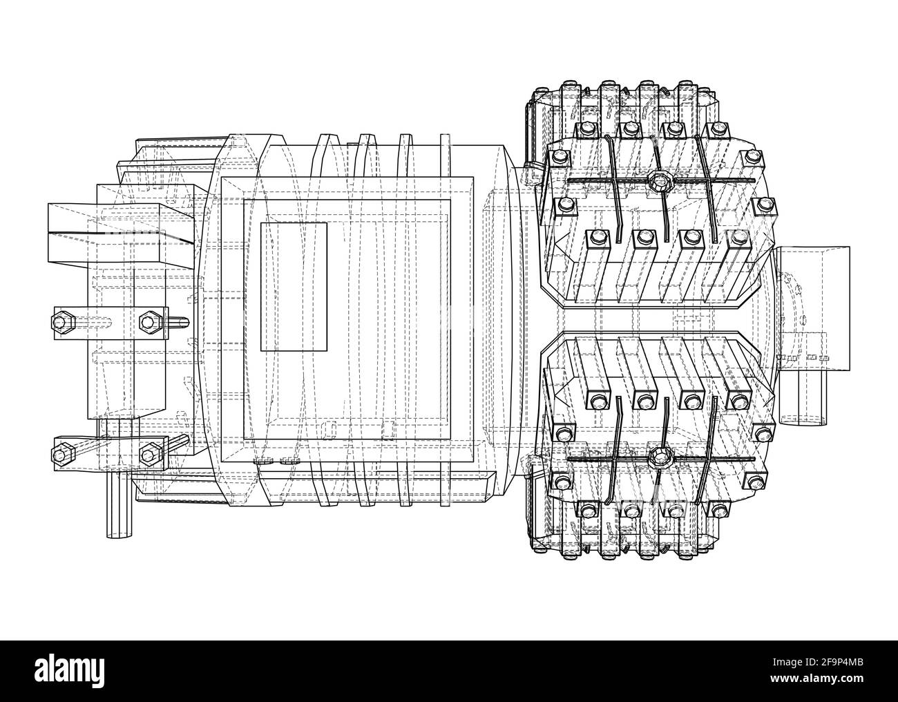 Air conditioning compressor. Vector Stock Vector Image & Art - Alamy