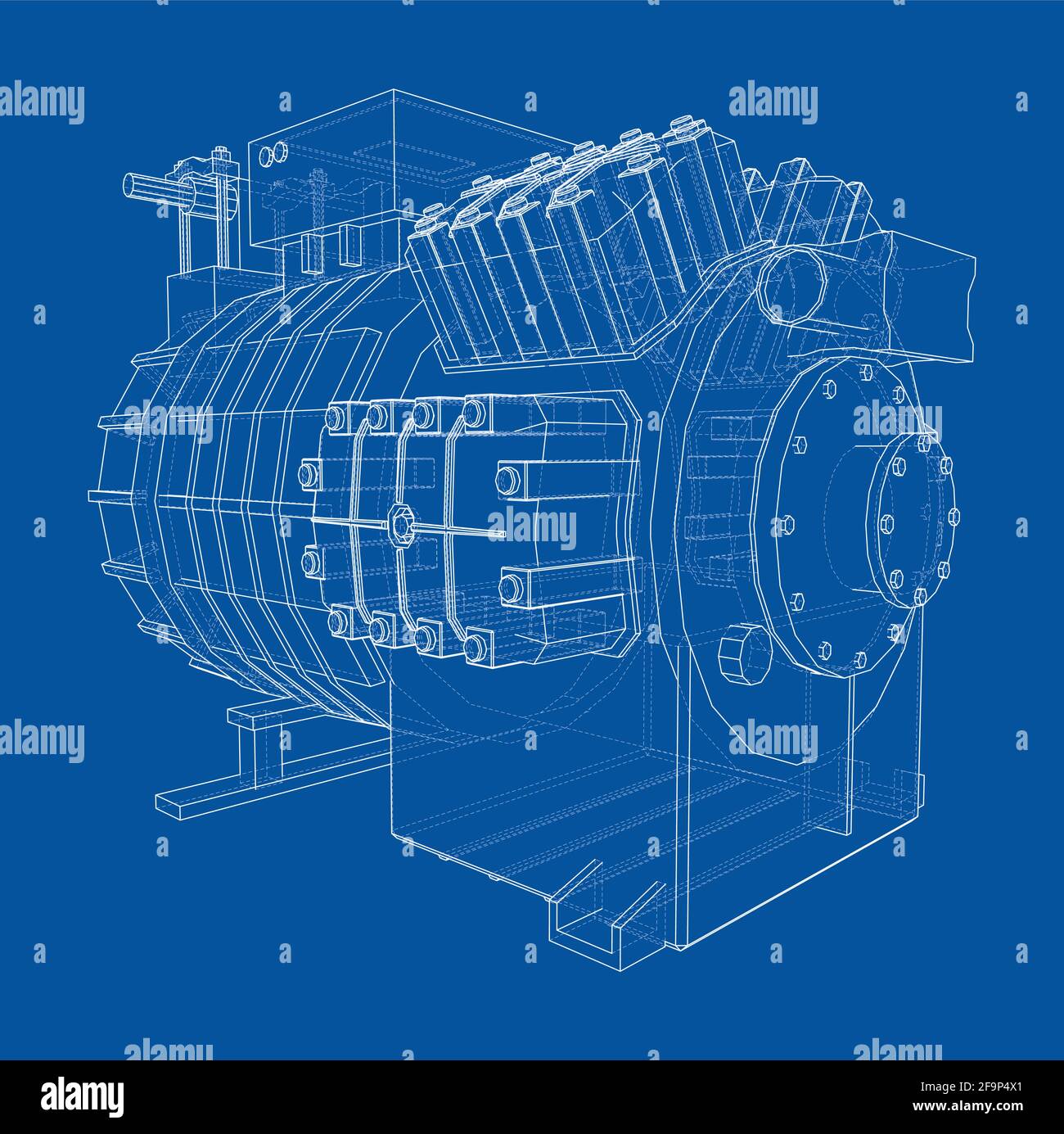 Air conditioning compressor. Vector Stock Vector Image & Art - Alamy