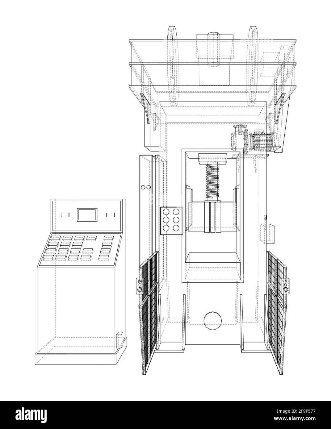 Hydraulic Press. Vector Stock Vector Image & Art - Alamy