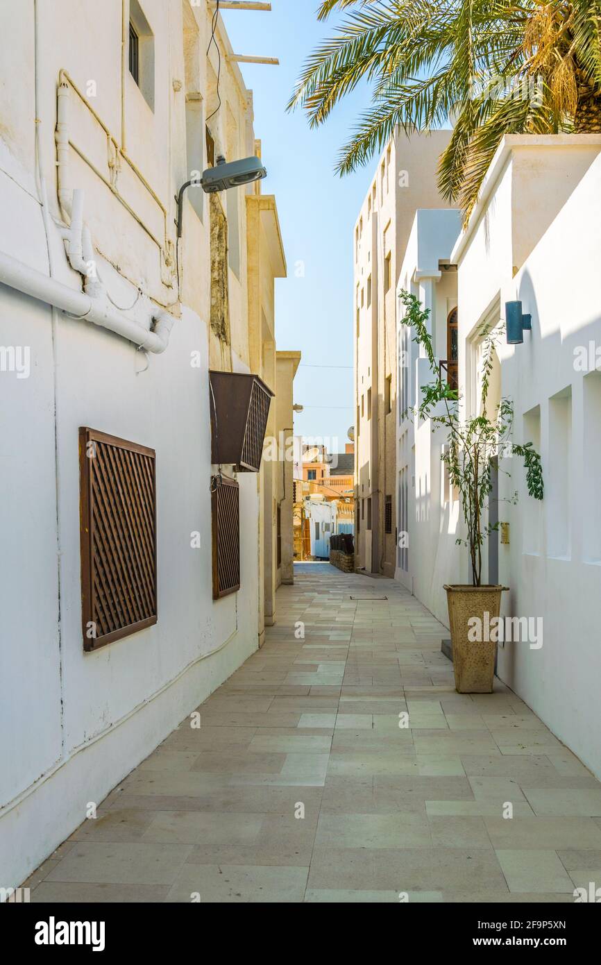 View of whitawashed houses situated alongside the famous, unesco ...