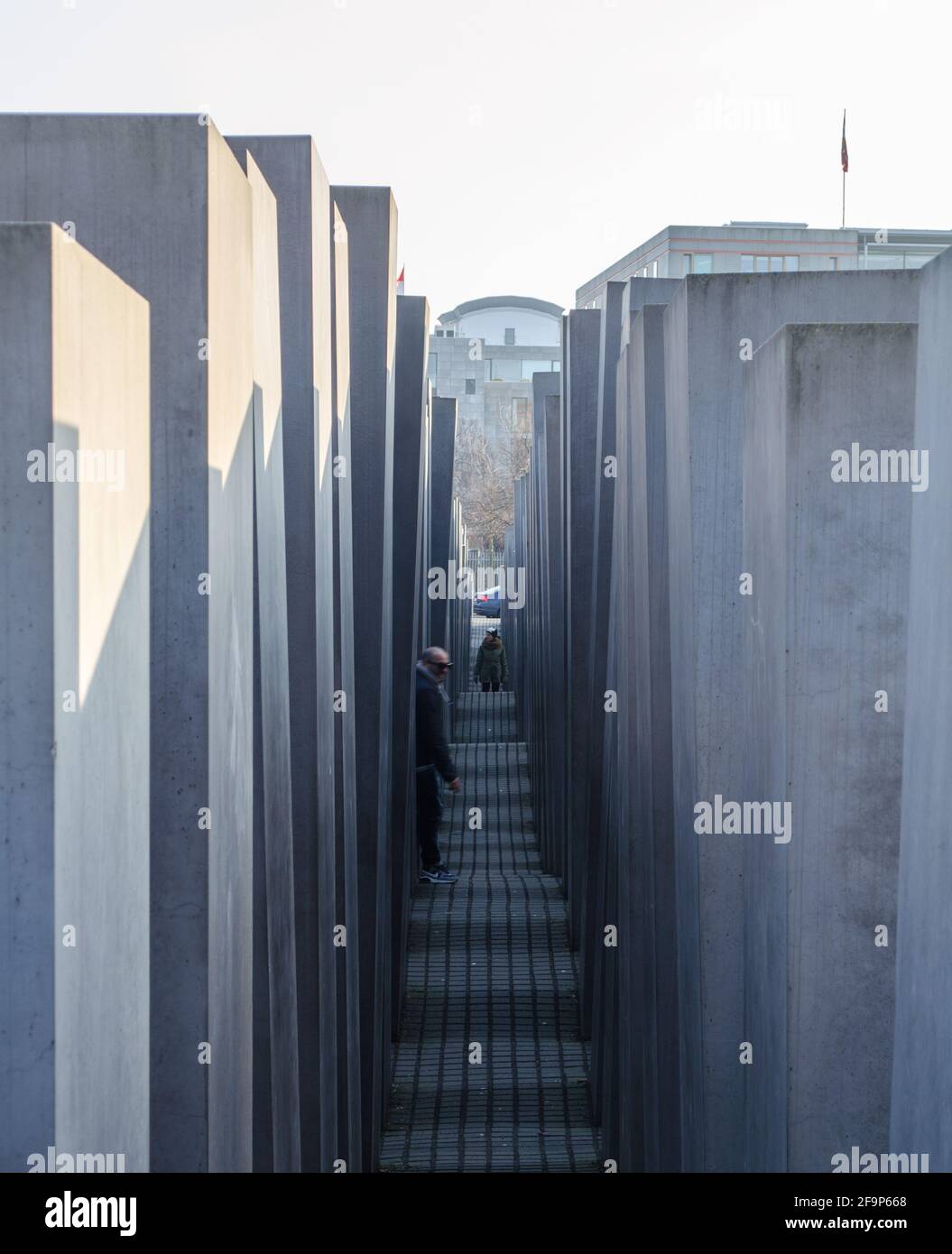 concrete blocks of the jewish holocaust memorial in berlin - memorial ...