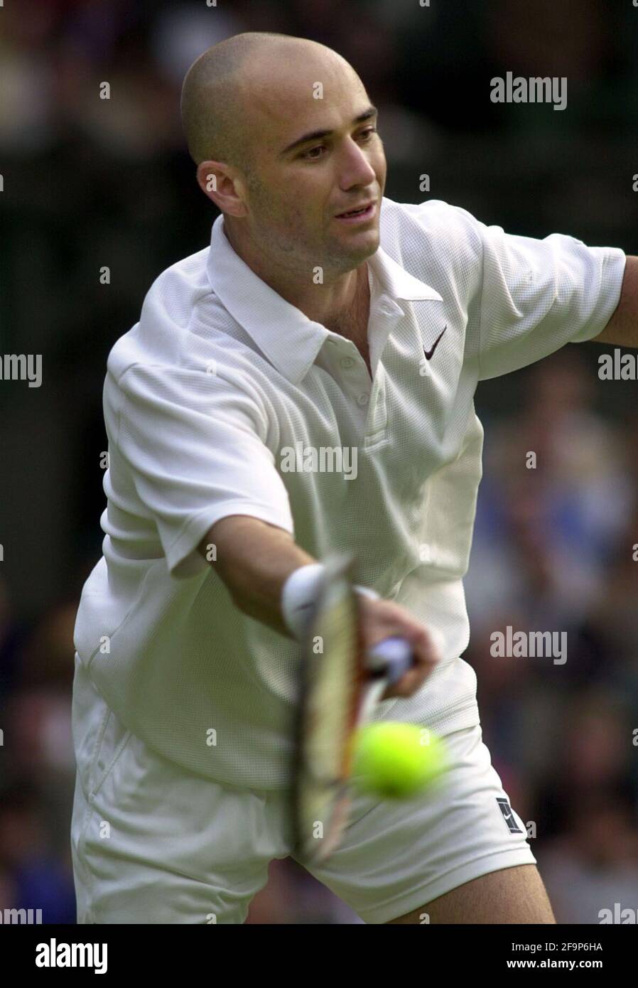 Andre Agassi June 2000 in action during his first round match against ...