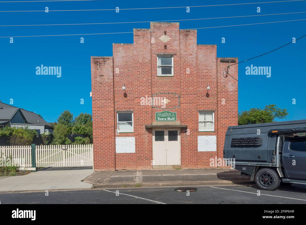 The Pambula Town Hall on the New South Wales south coast of Australia ...