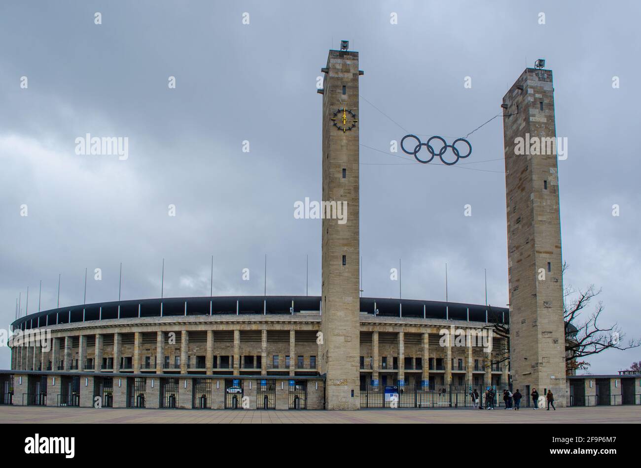 main gate of the berlin olympic stadium where olympic games in 1936 ...