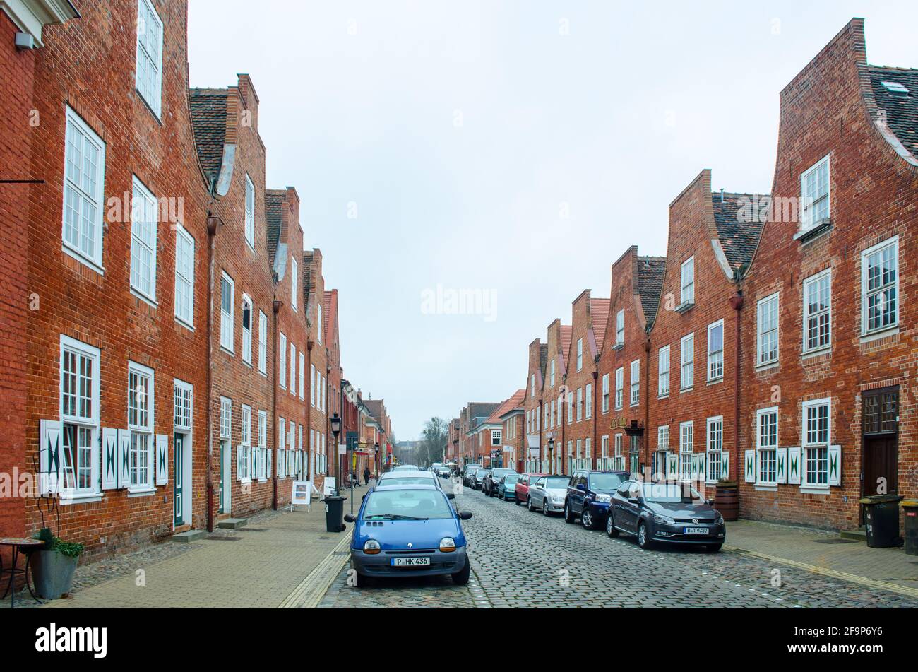 red brick houses are typical for dutch architecture in hollandisches ...