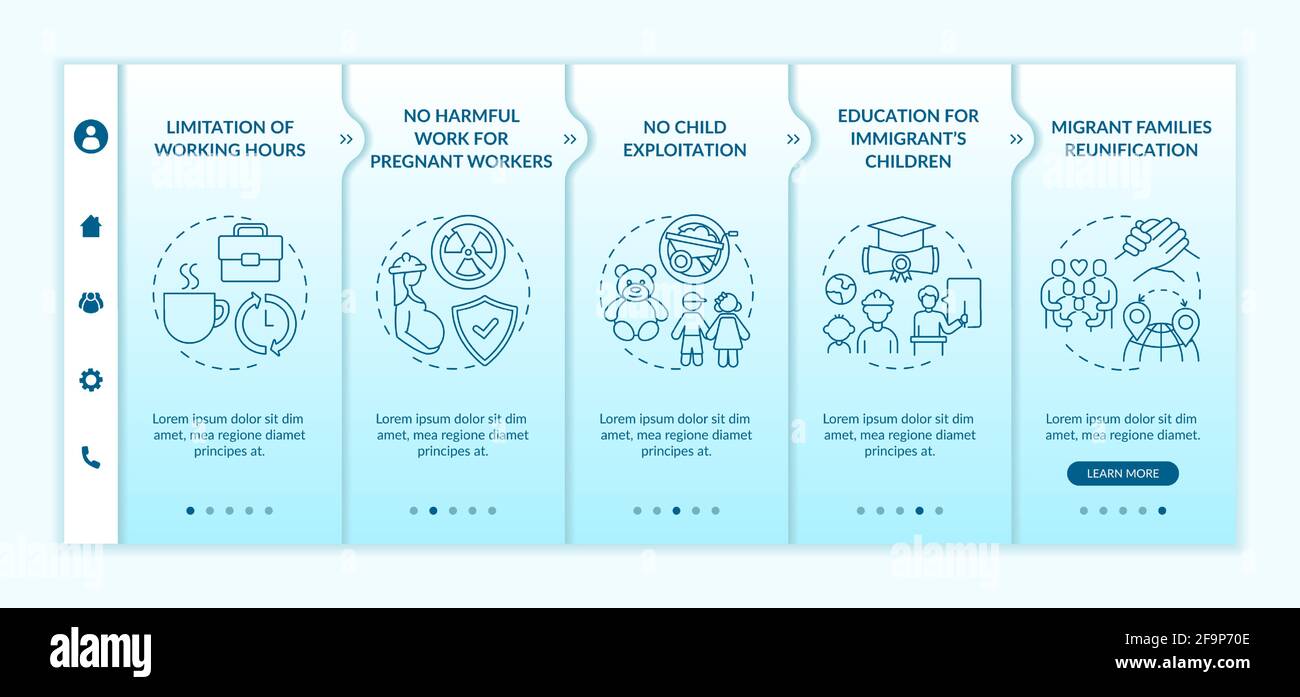 Immigrant workers rights onboarding vector template Stock Vector Image ...