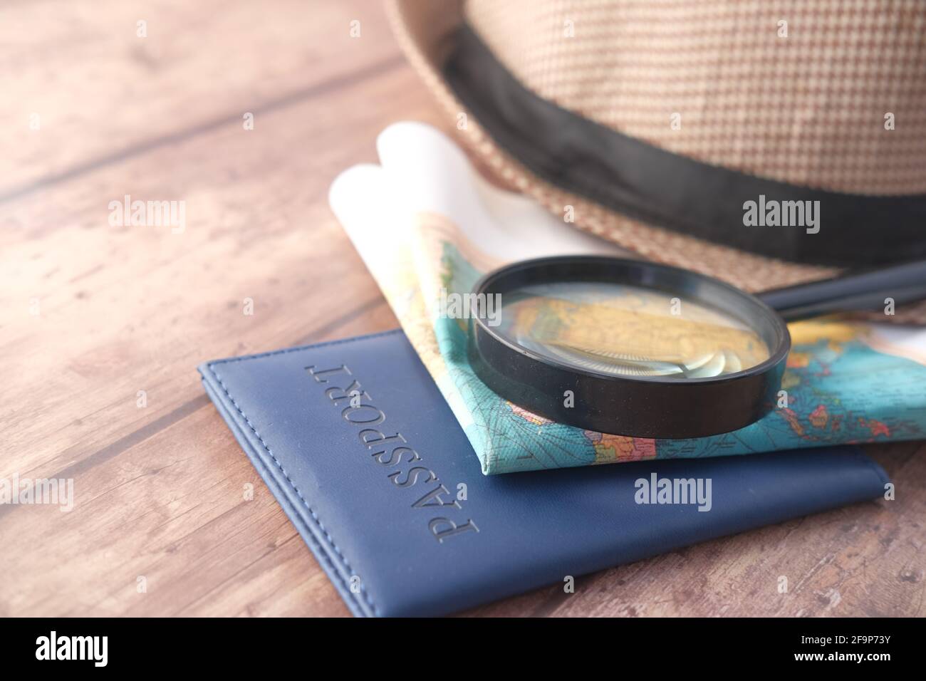 Passport on table hi-res stock photography and images - Alamy