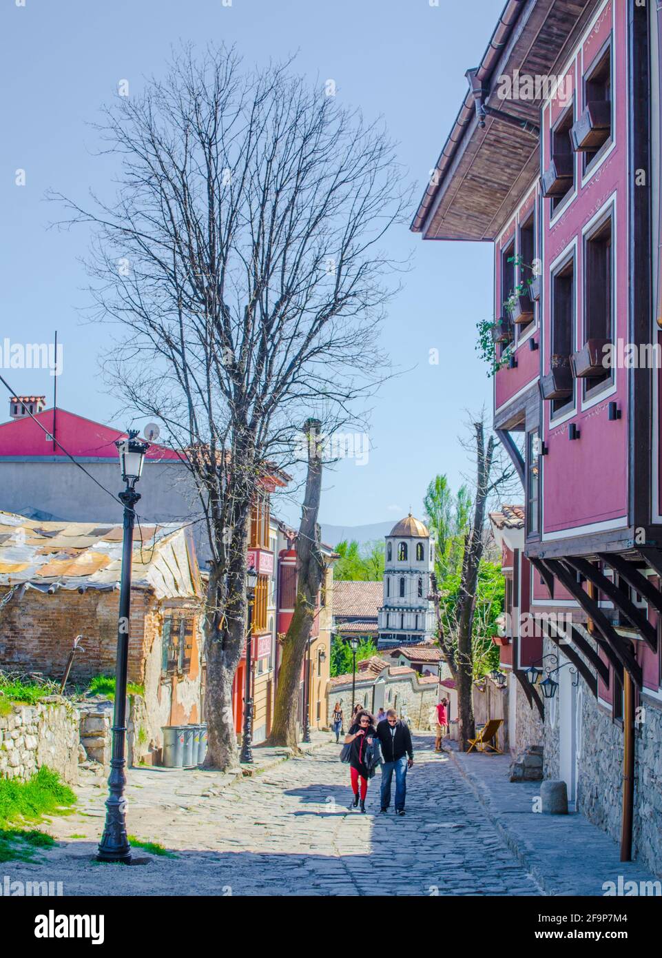 old town part of bulgarian town plovdiv is famous for its typical ...