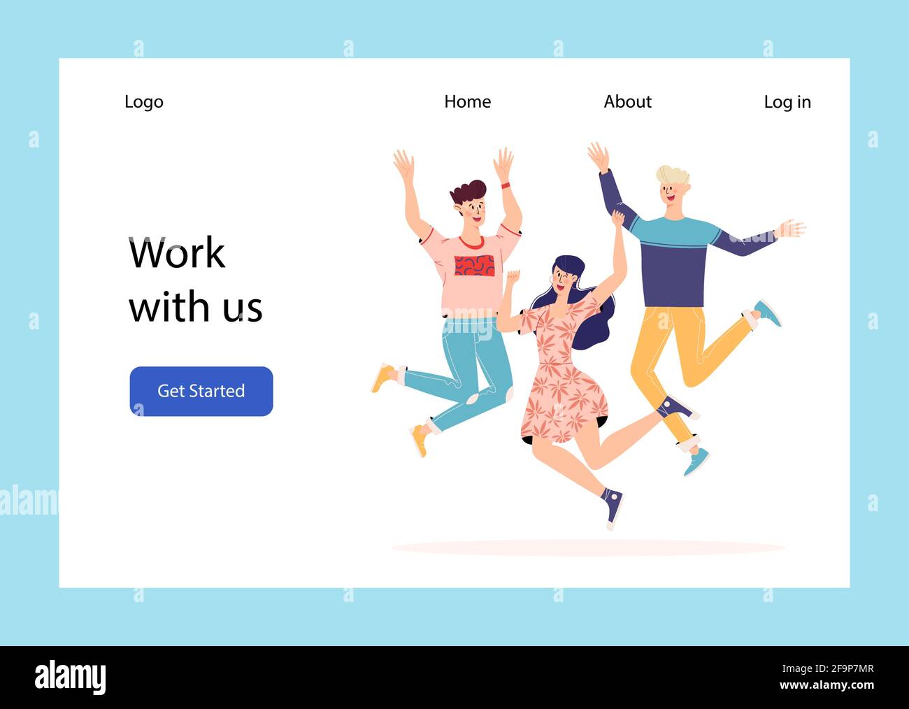 Happy jumping people Stock Vector Image & Art - Alamy