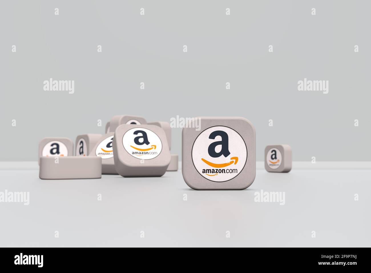 Amazon, Social Media, Social Network Concept Background - illustration ...