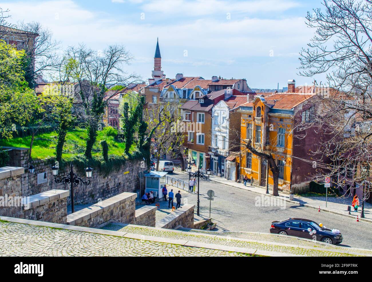 old town part of bulgarian town plovdiv is famous for its typical ...