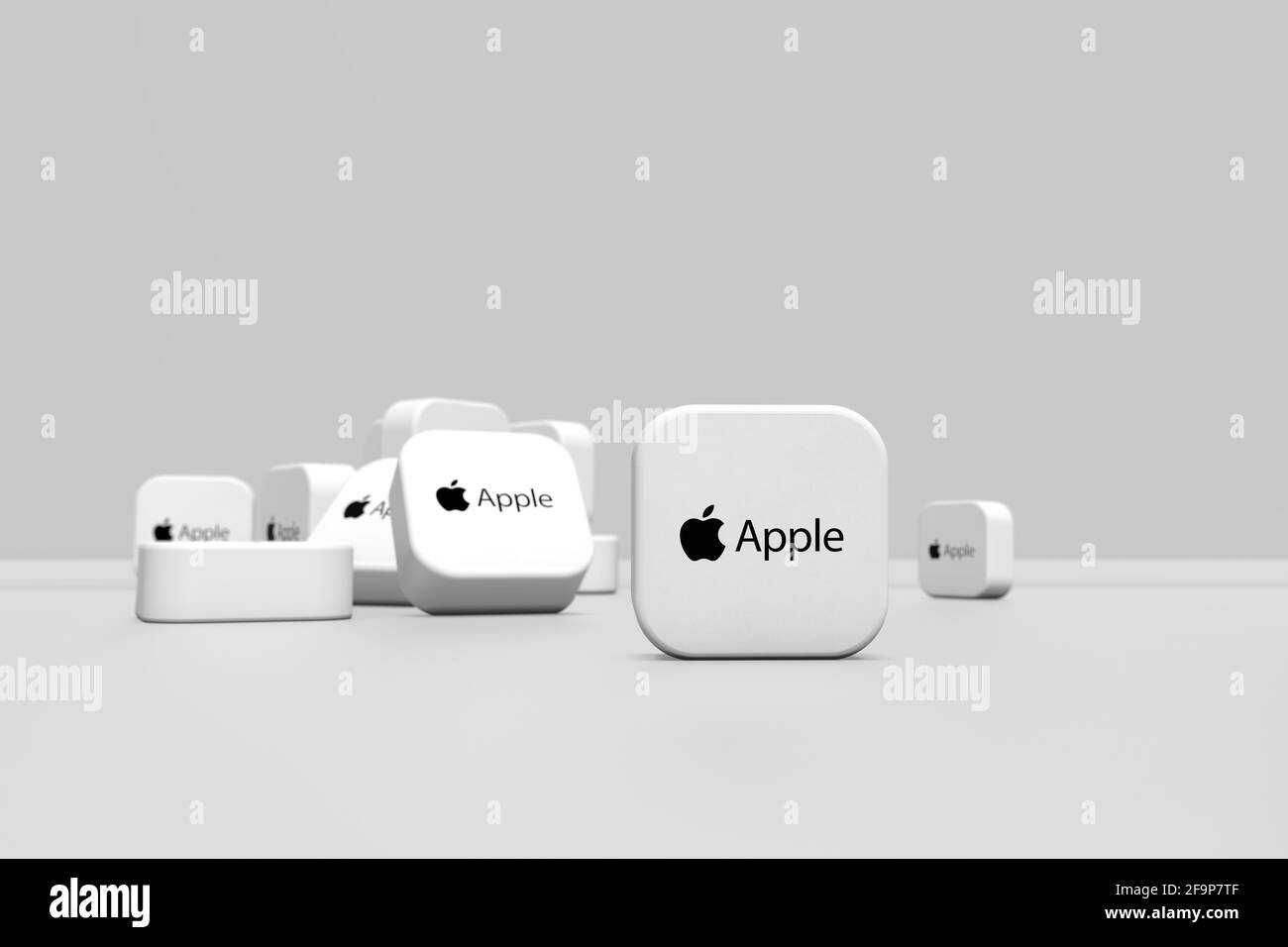 Apple, Social Media, Social Network Concept Background - illustration ...