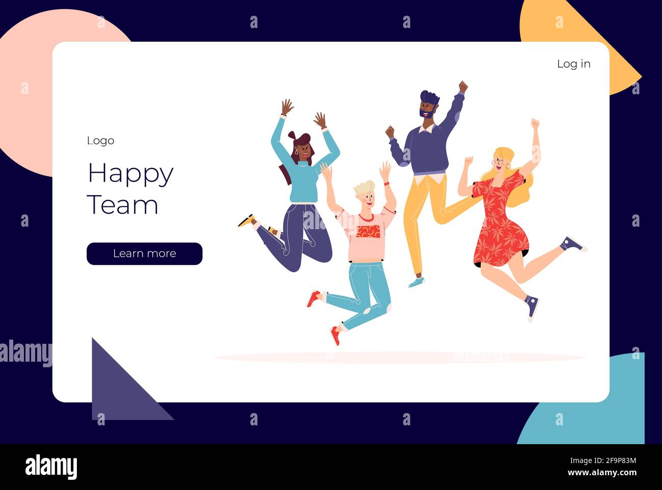 Happy jumping people Stock Vector Image & Art - Alamy