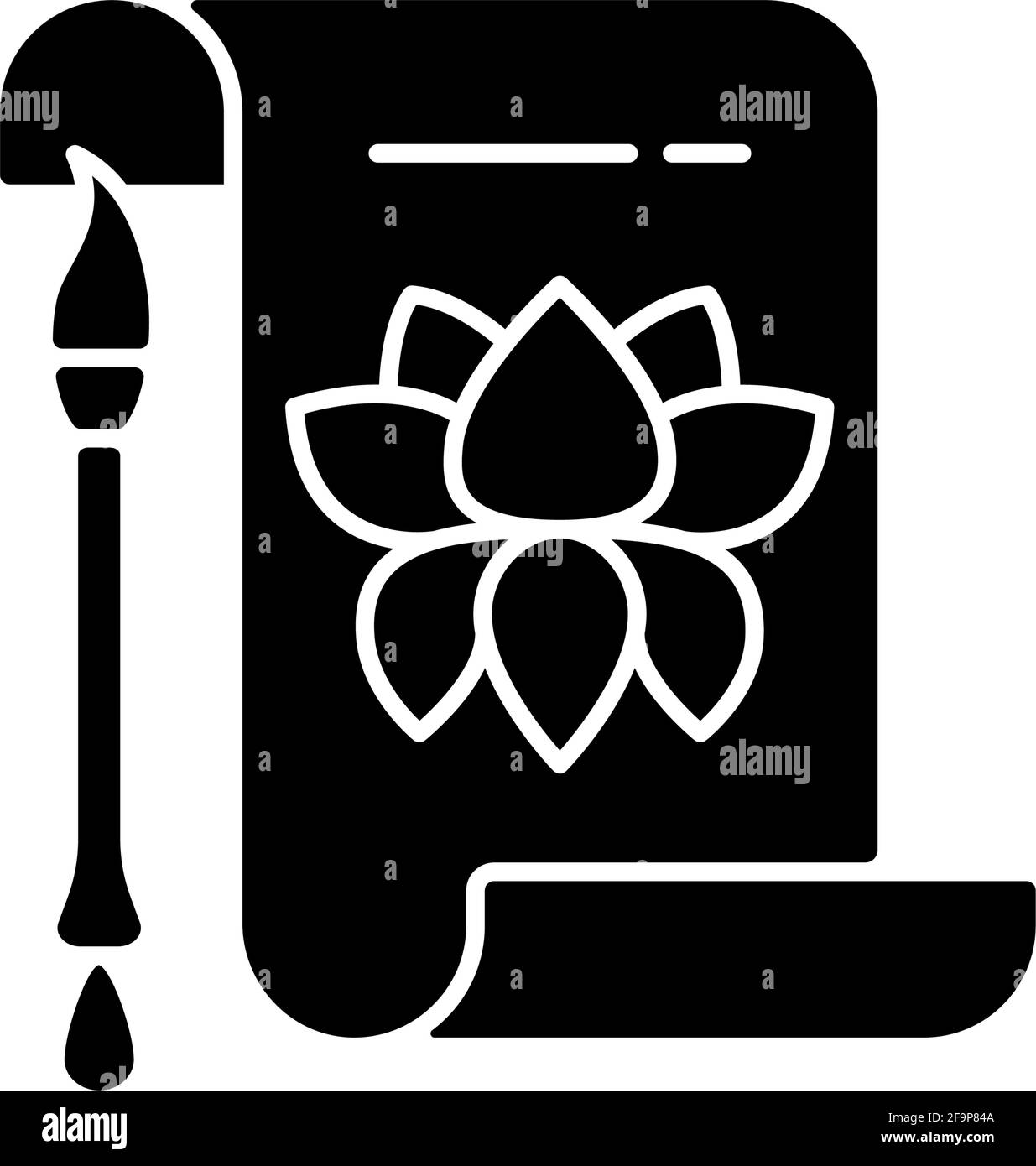 Chinese calligraphy flower Black and White Stock Photos & Images - Alamy