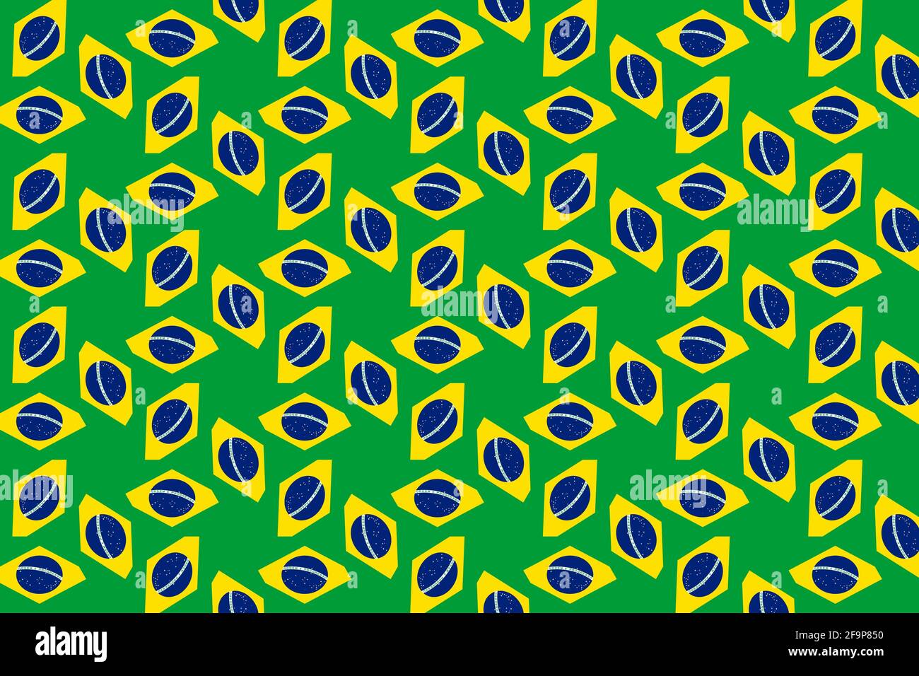 Simple geometric pattern in the colors of the national flag of Brazil ...