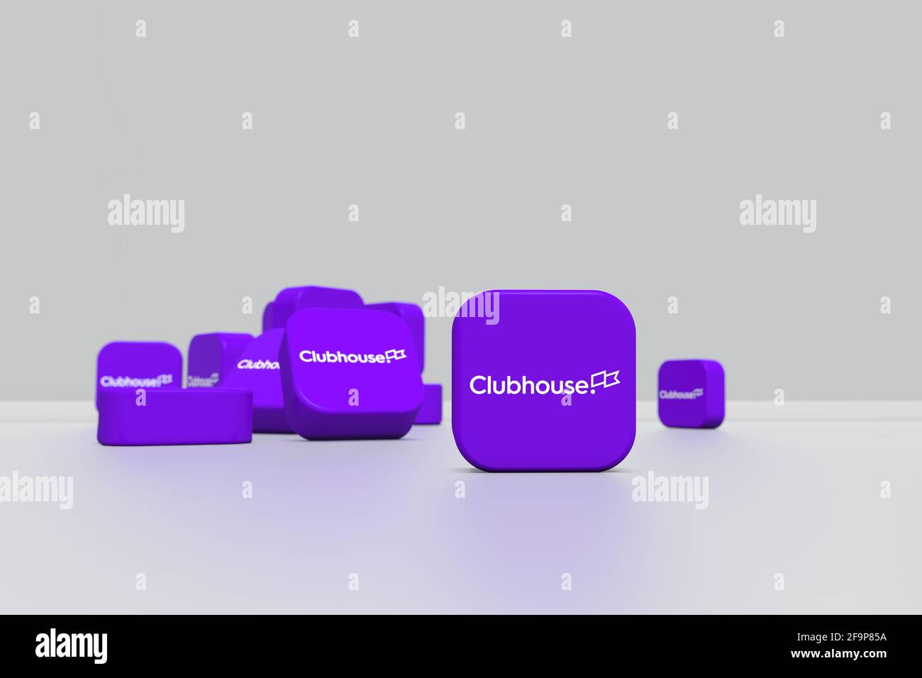 Clubhouse, Social Media, Social Network Concept Background ...