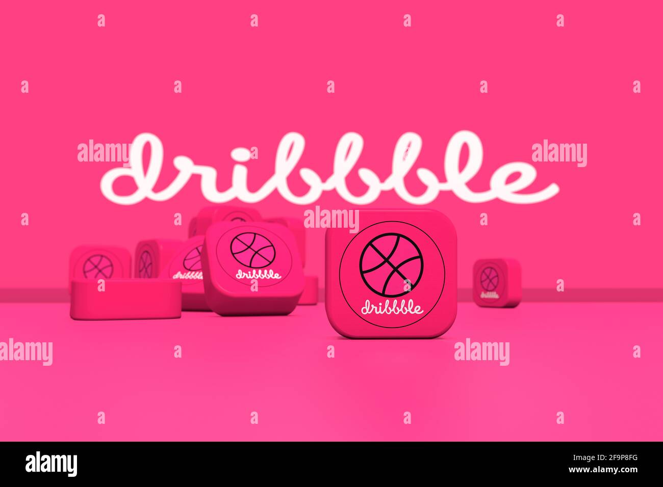 Dribbble, Social Media, Social Network Concept Background ...