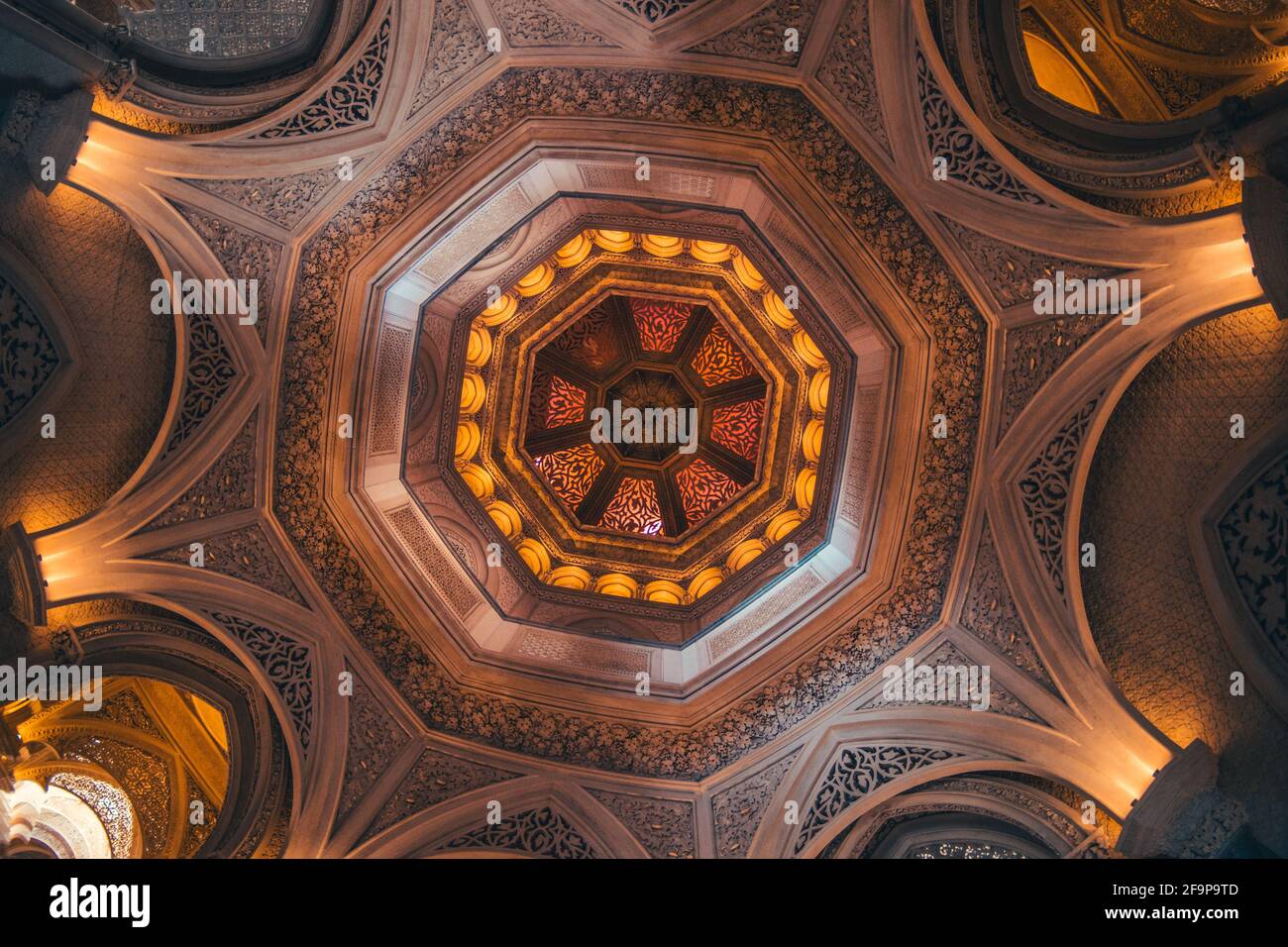 inside of castle of monserrate in sintra Stock Photo - Alamy