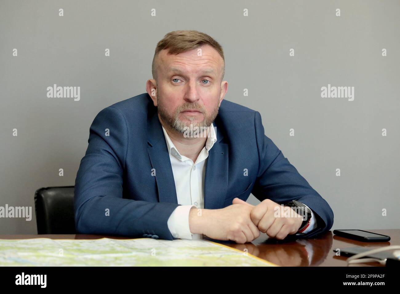 KYIV, UKRAINE - APRIL 19, 2021 - Head of the State Agency of Ukraine on Exclusion Zone ...