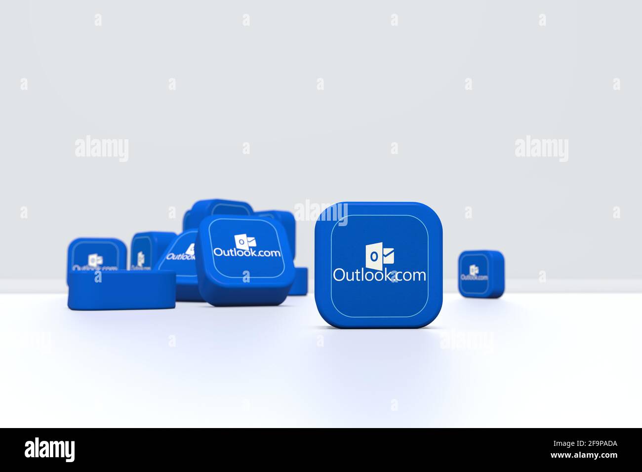 Outlook, Social Media, Social Network Concept Background - illustration ...