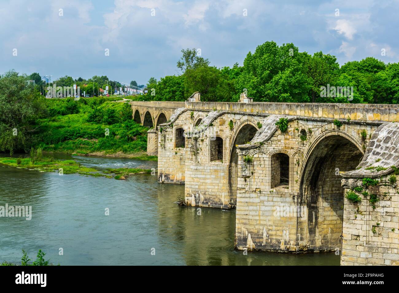 The bridge over Yantra River in Byala, Ruse Province, Bulgaria built in ...