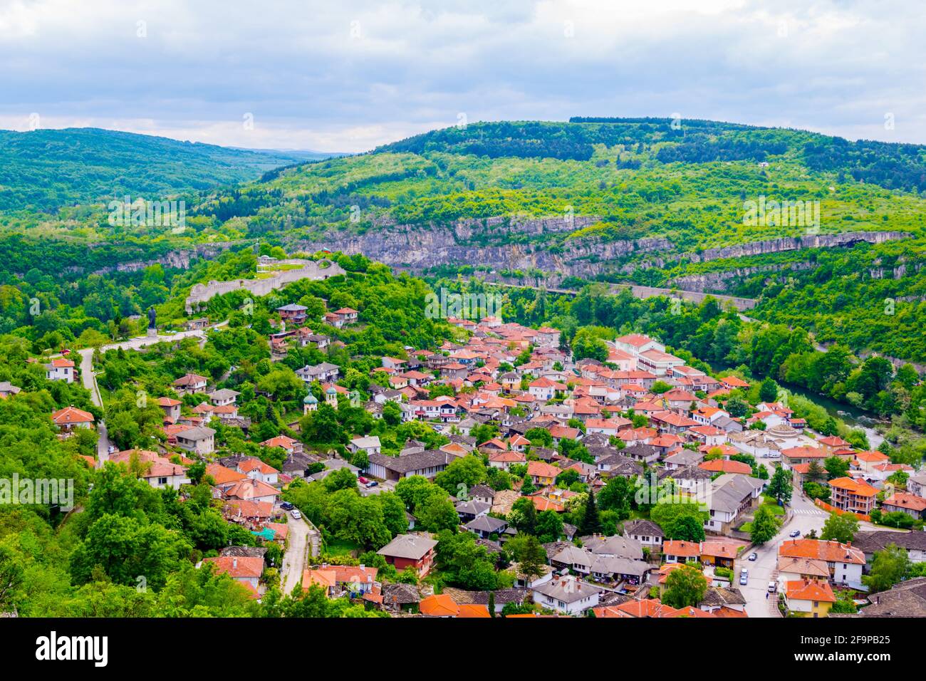 aerial view of the bulgarian city lovech Stock Photo - Alamy