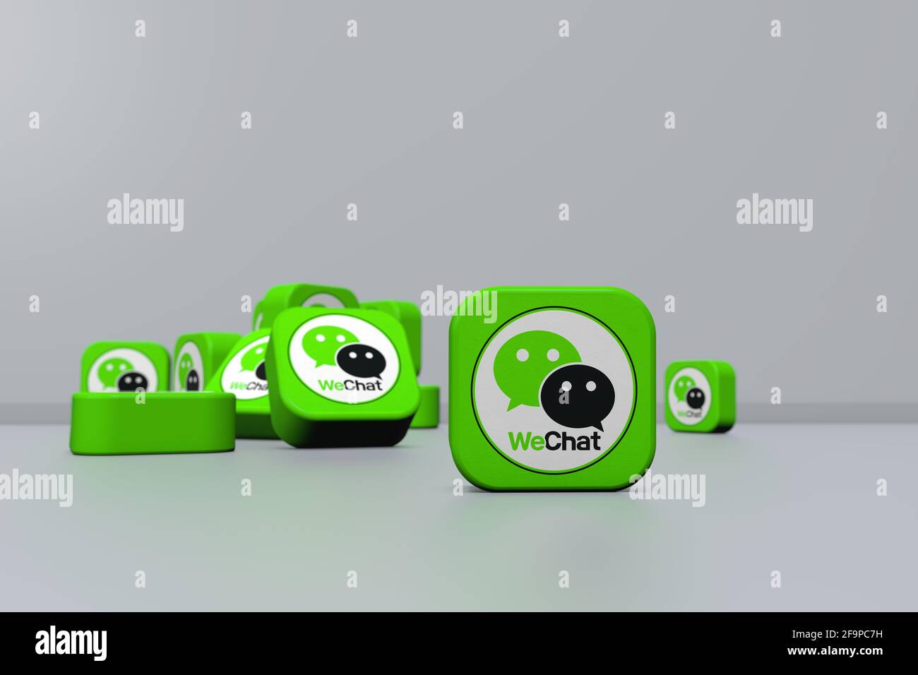 Wechat, Social Media, Social Network Concept Background - illustration ...