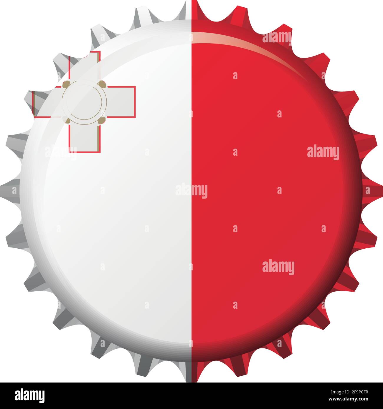 Malta flag on white Stock Vector Images - Alamy