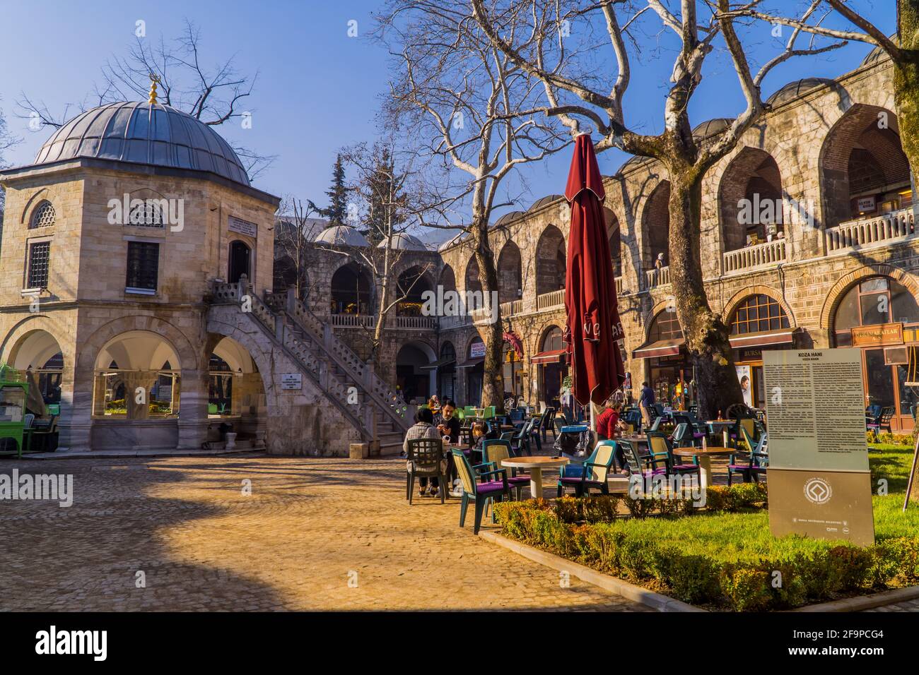The famous Ottoman Koza Han Bazaar in Bursa, Turkey Stock Photo - Alamy