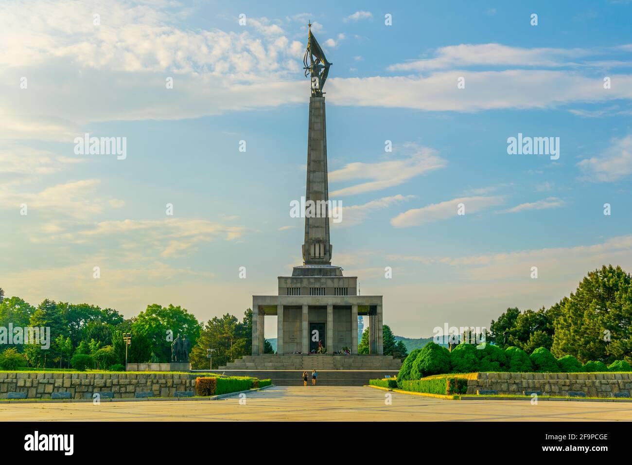 a monument to the soviet army situated at the slavin military cemetery ...