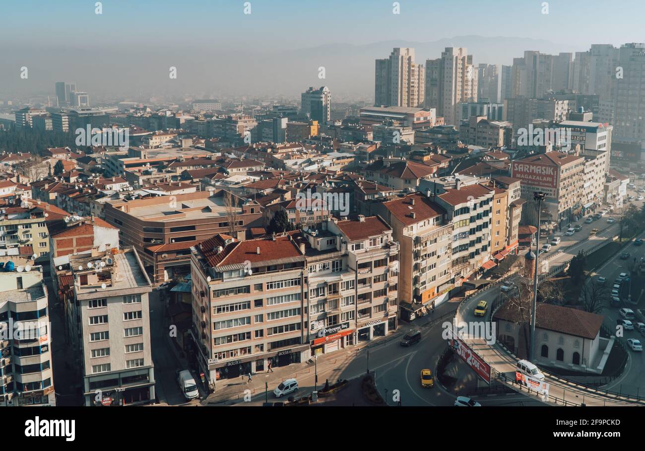 Aerial panoramic view of the city of Bursa, Turkey Stock Photo - Alamy