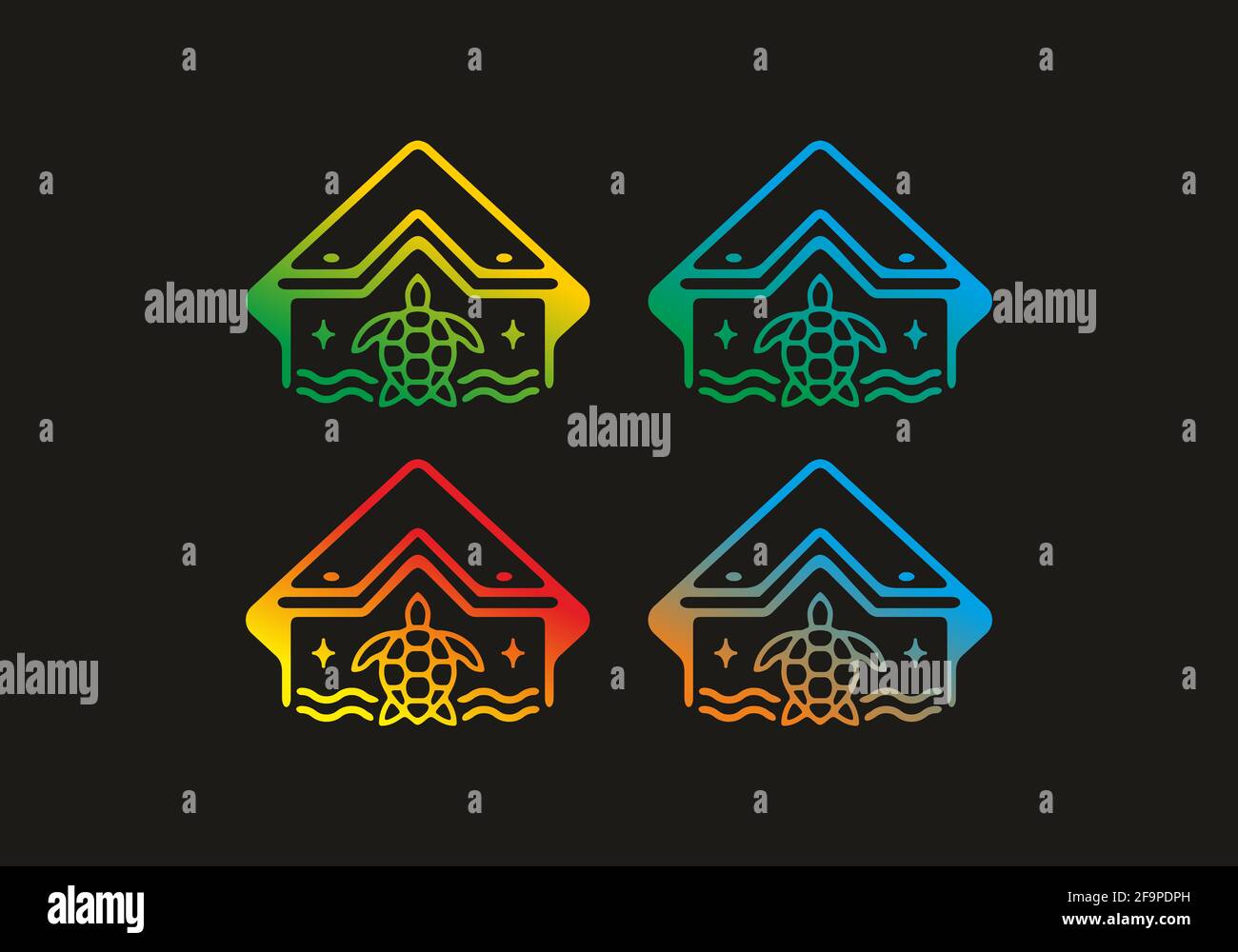 Colorful tortoise logo hi-res stock photography and images - Alamy